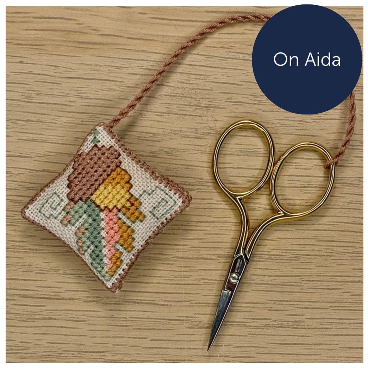 Cross Stitch Guild September Acorn Scissor Keep on Aida includes ...