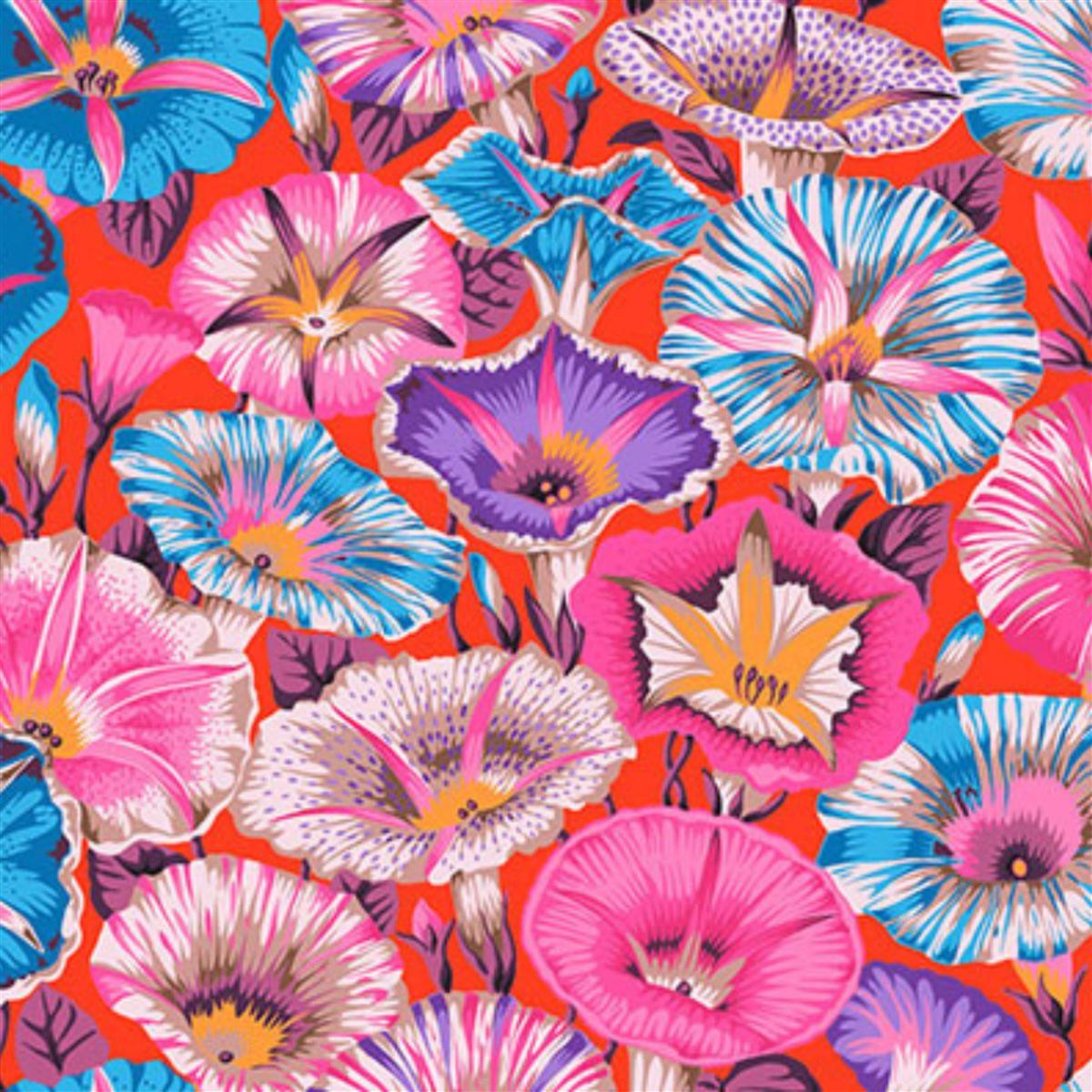 Kaffe Fassett Collective Variegated Morning Glory Red Fabric 0.5m ...