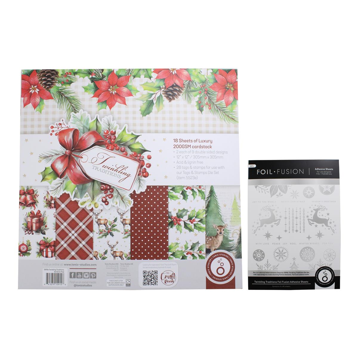 Tonic Studios - Twinkling Traditions - 12x12 Art Pad & Foil Fusion ...