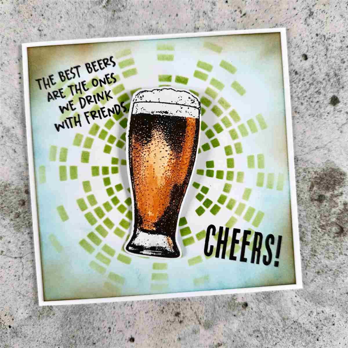 Visible Image Breakout Stencil & Bring On The Beers Stamp Set Duo ...