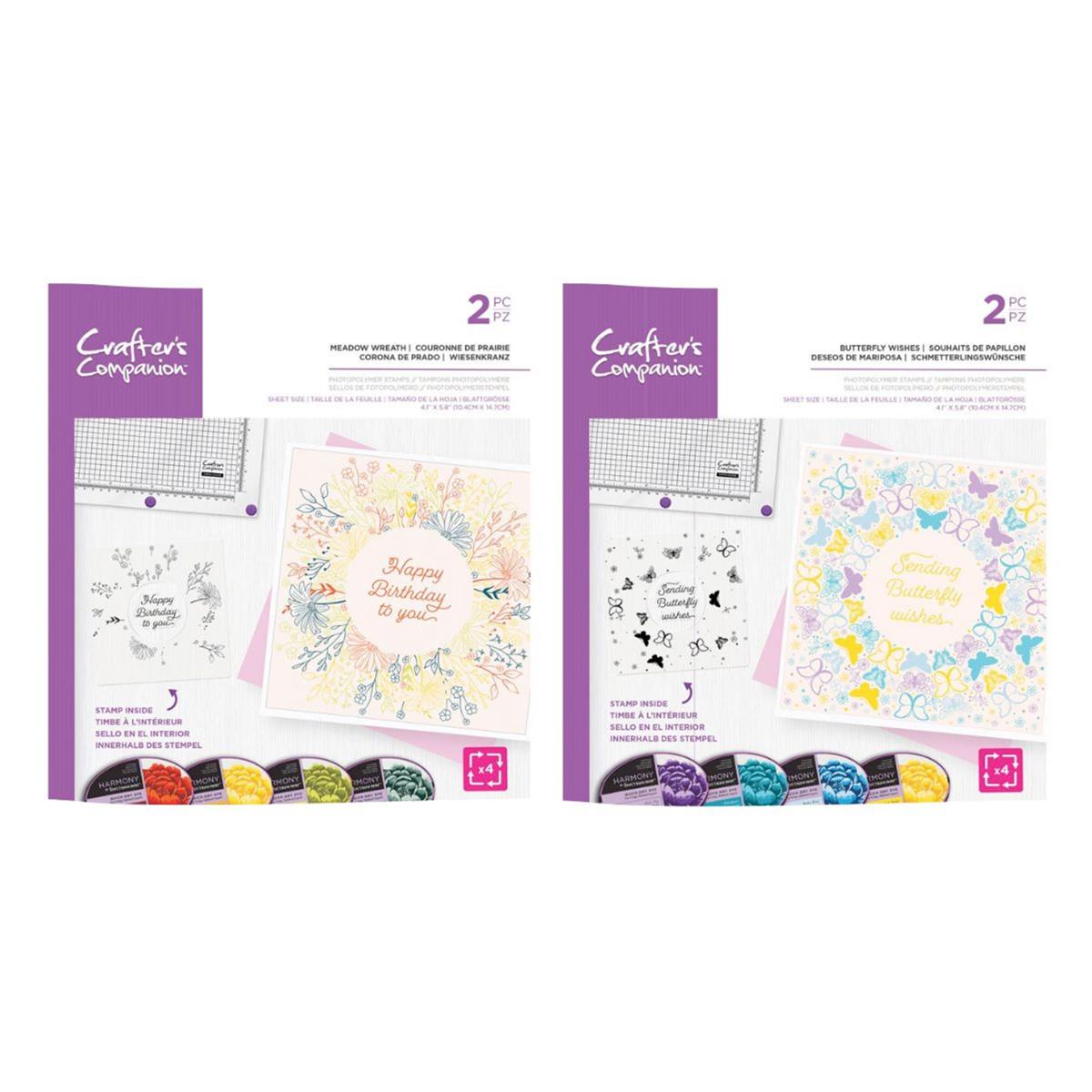 Crafter's Companion Background Rotation Stamp 2PC Selection | HobbyMaker