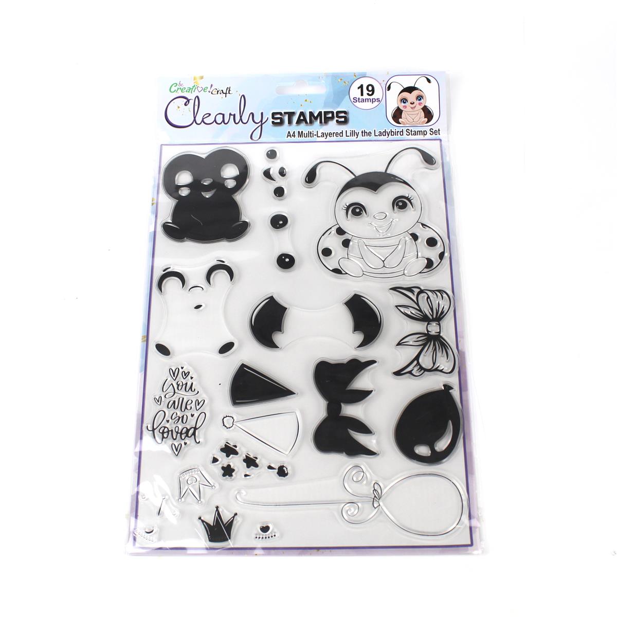 Be Creaive - Lilly the ladybird multi layer stamp set - 19 Stamps ...