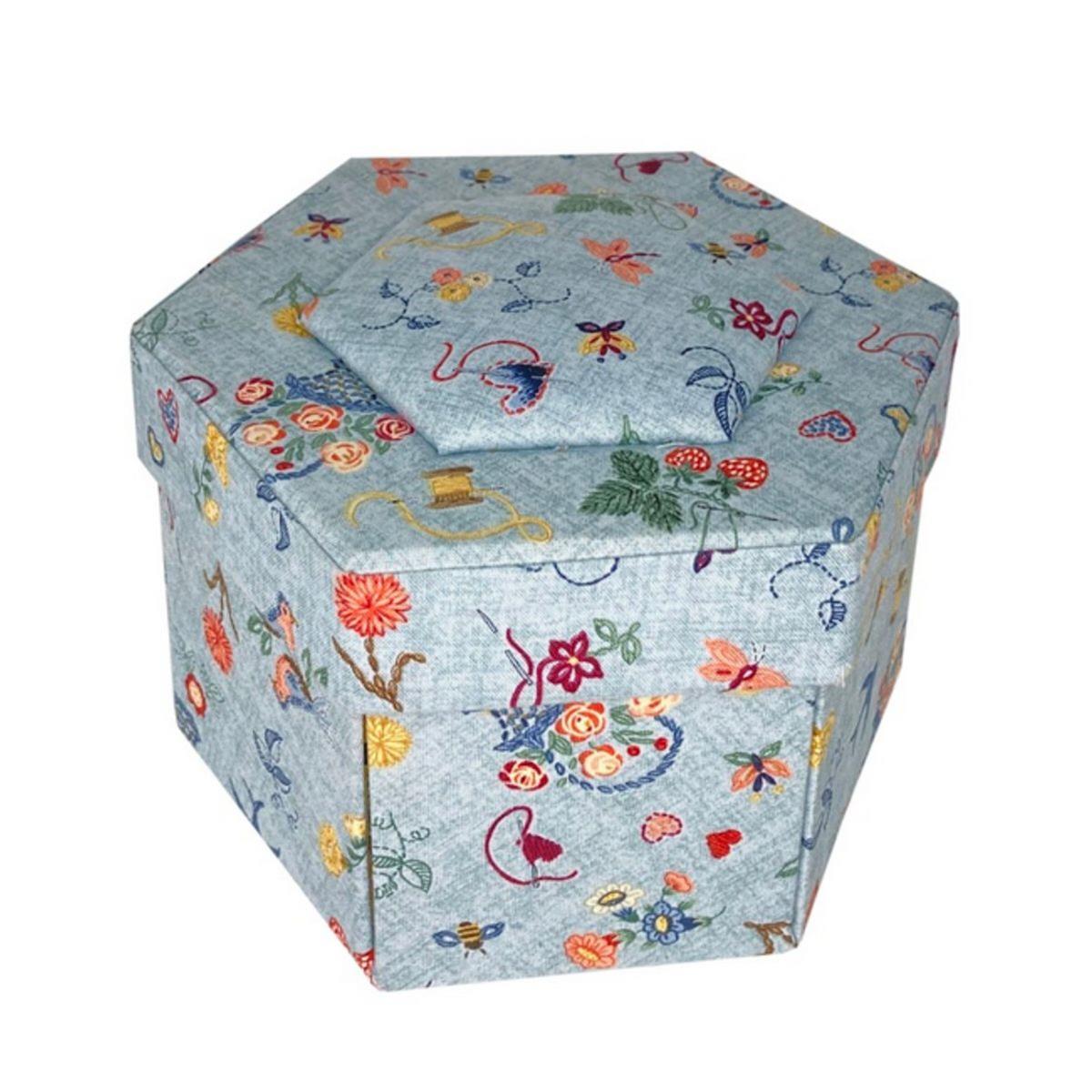 Pinflair Cartonnage Large Hexagon Sewing Box Kit | SewingStreet