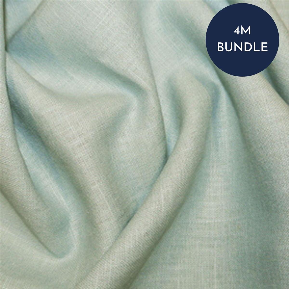 Mint Enzyme Washed Linen Fabric Bundle (4m) | SewingStreet