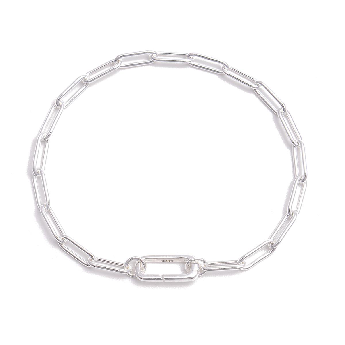 925 Sterling Silver Hidden Clasp Bracelet, 17cm | JewelleryMaker