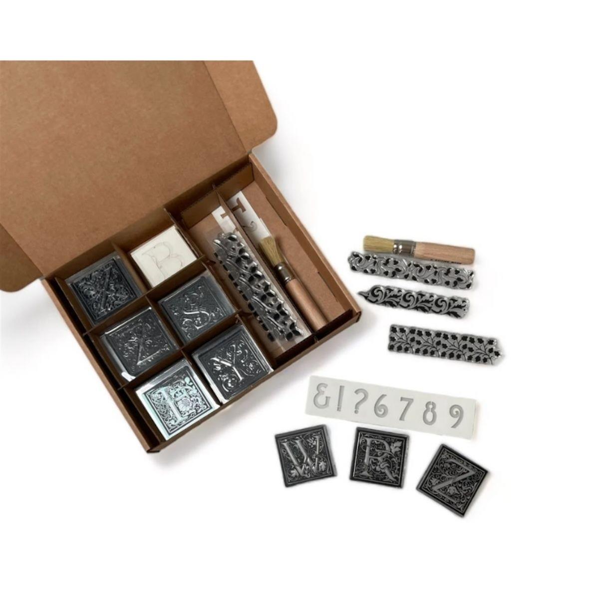 Stencil Up Cloister Letter Stamp Set William Morris Inspired | SewingStreet