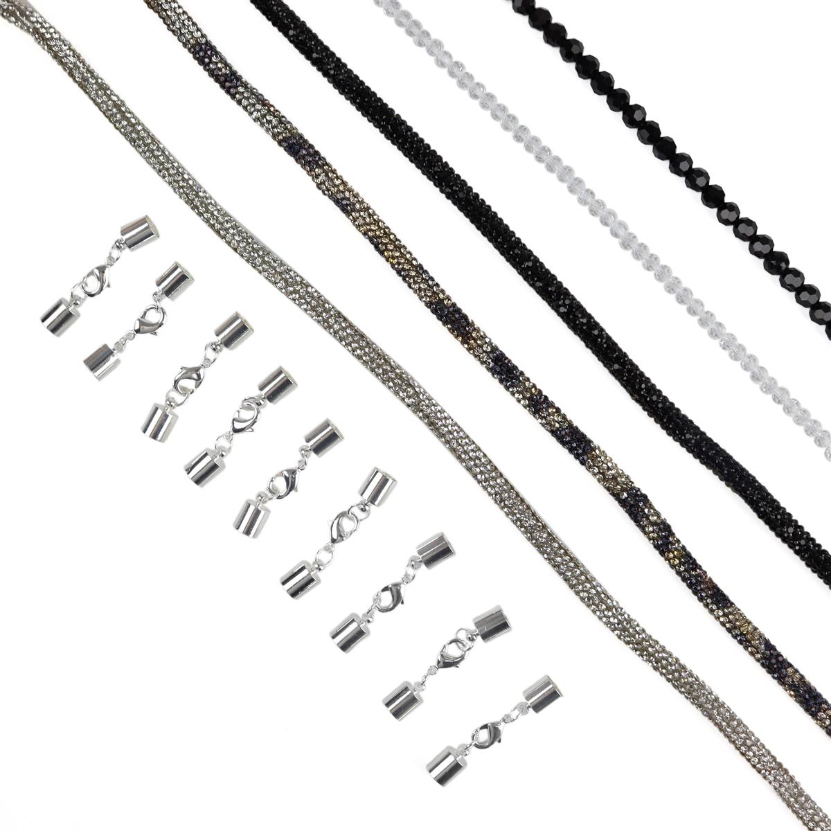 Ombre Diamond Tube Launch - 6mm Black & Silver Diamond Tube, 4mm, 6mm ...