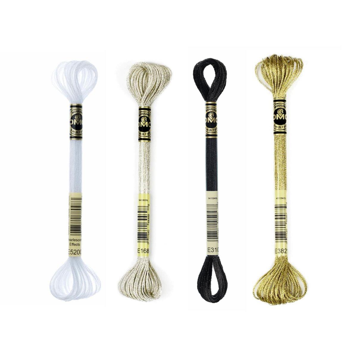 DMC Metallic Embroidery Floss Bundle (4pcs) | SewingStreet