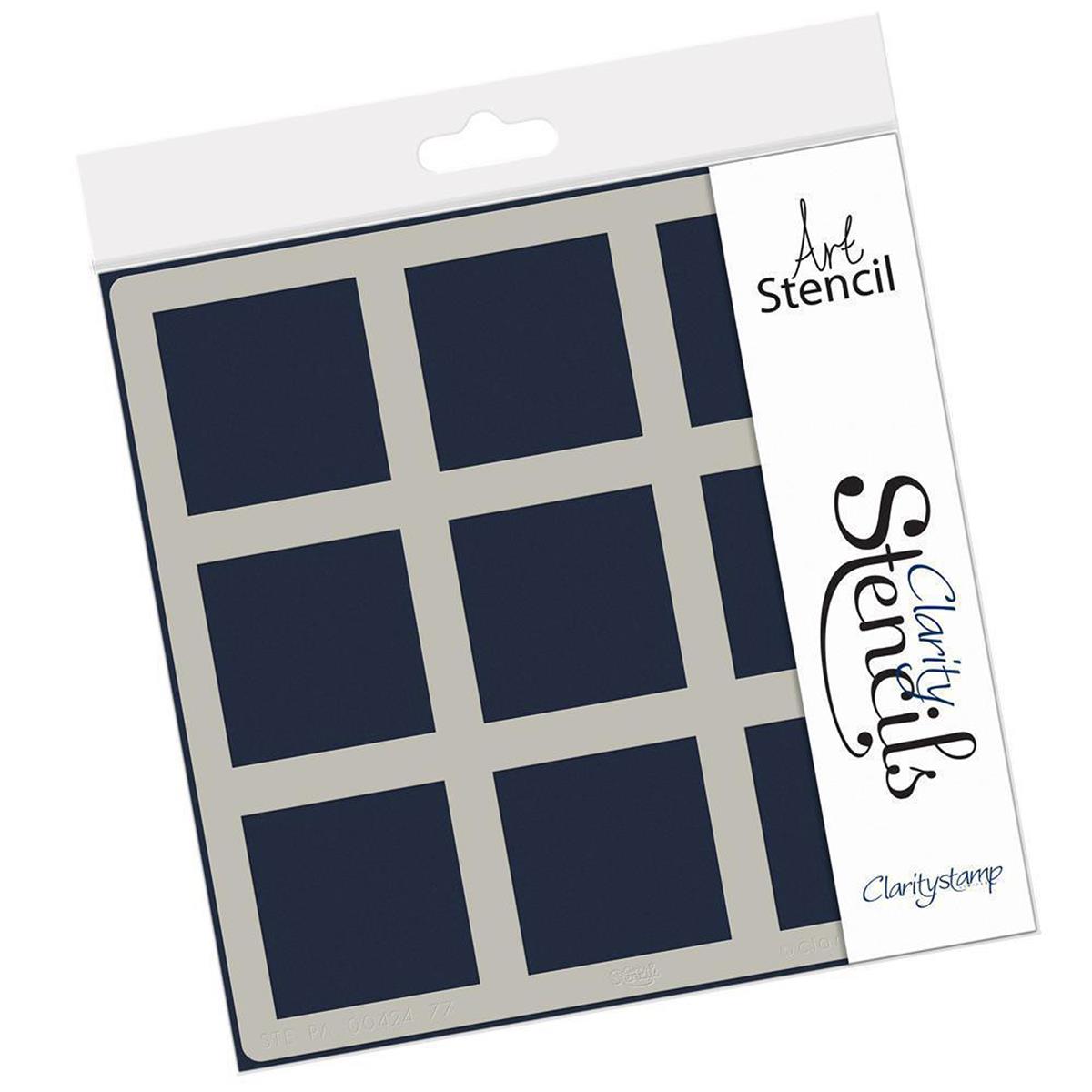 Clarity Framework Squares 7x7 Stencil | HobbyMaker
