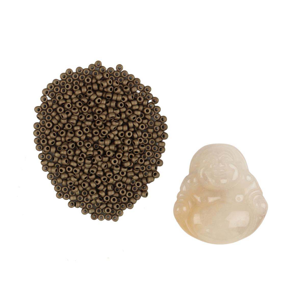 Golden Silk Quartzite Jade Buddha Pendant Project With Instructions By ...