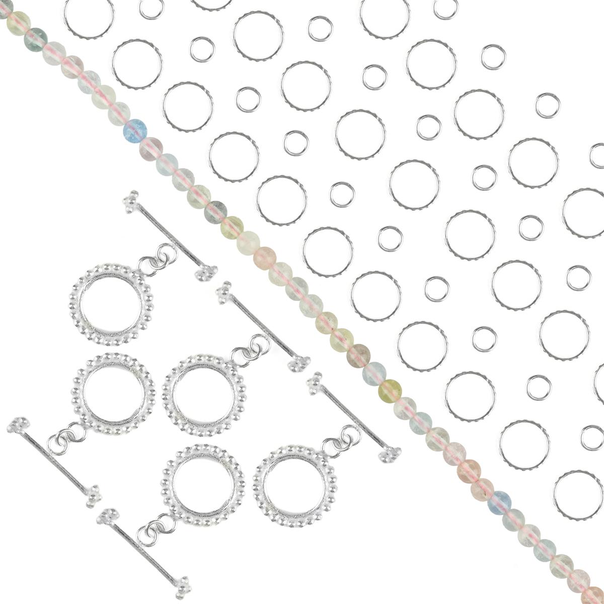 Multi Color Beryl, Silver Plated Base Metal Chainmaille Project With ...