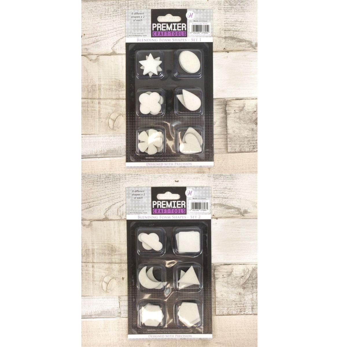 Premier Craft Tools Blending Foam Shapes 4x Packs 48 Sponge Shapes | HobbyMaker