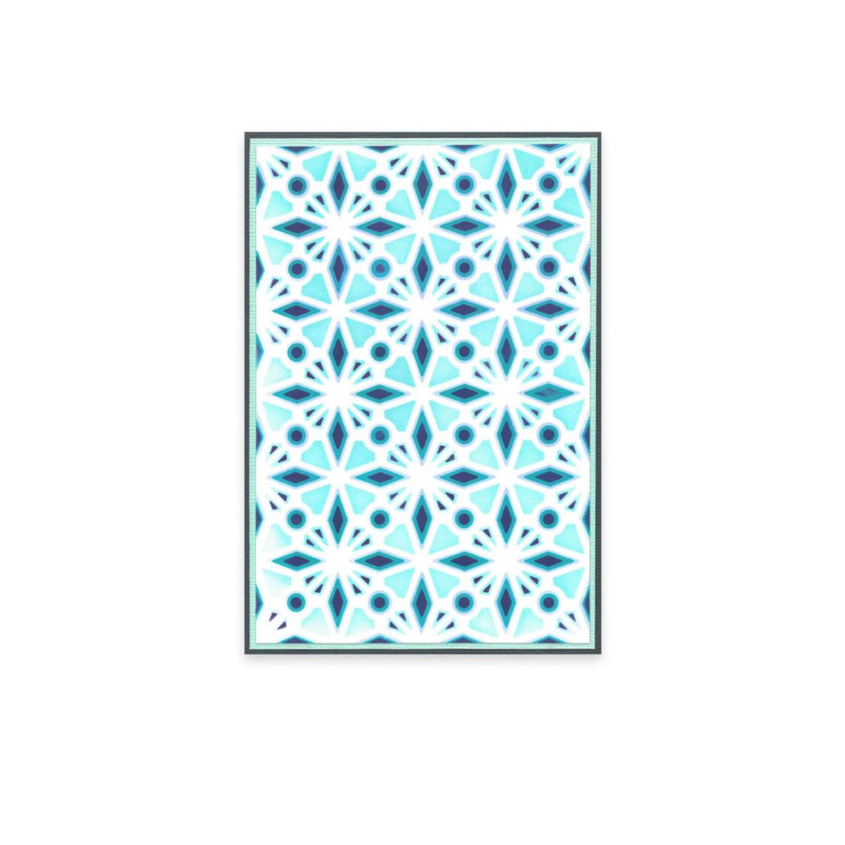 A6 Layered Stencils 4PK Geo Crystals - 4x8 | HobbyMaker