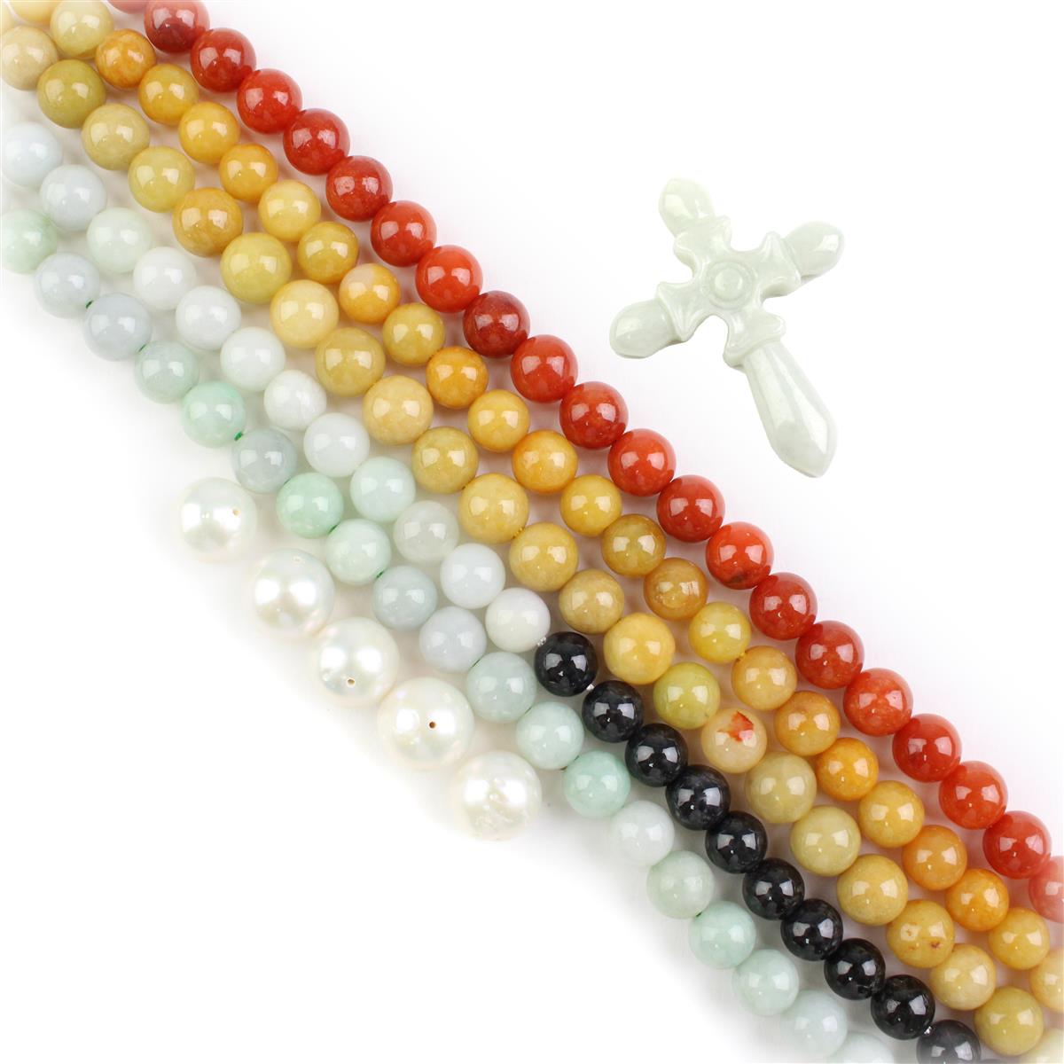 The Colours Of Jadeite Rosary Suite | JewelleryMaker