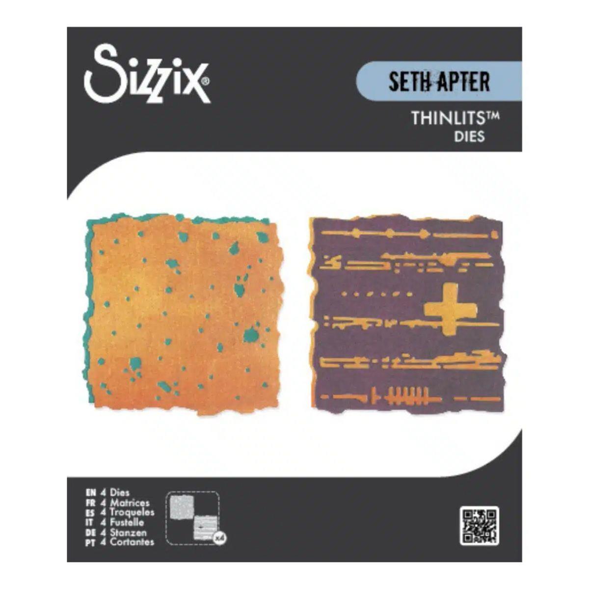 Thinlits Die Set 4PK Paper Cutz #1 by Seth Apter | HobbyMaker