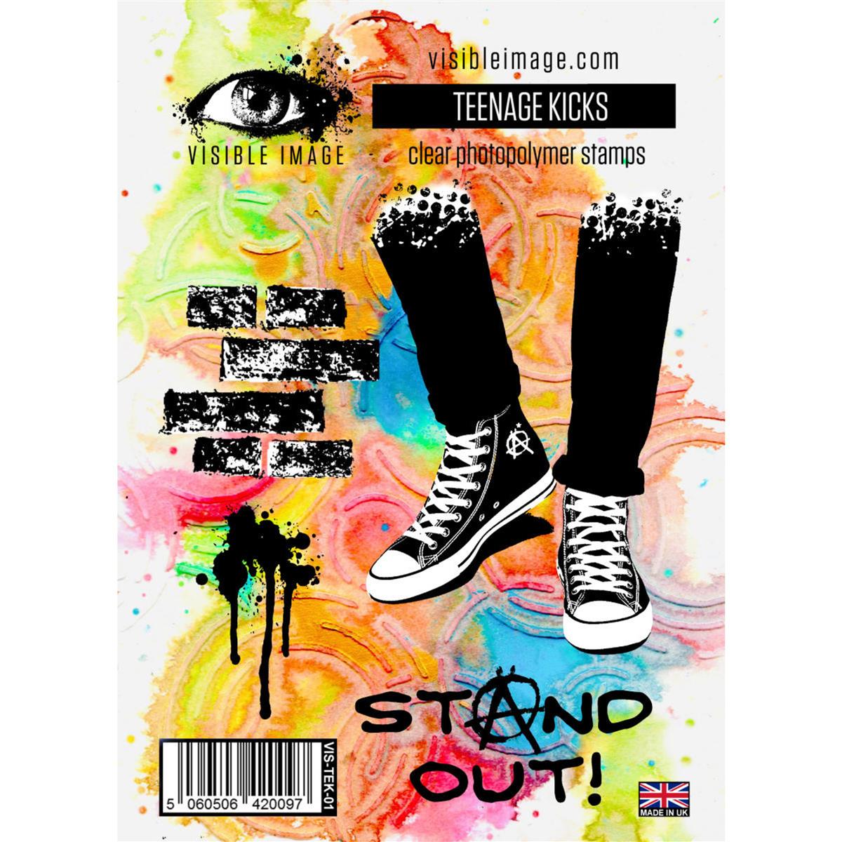 Visible Image Teenage Kicks Stamp Set 4 in x 6 in Clear Stamp Set ...