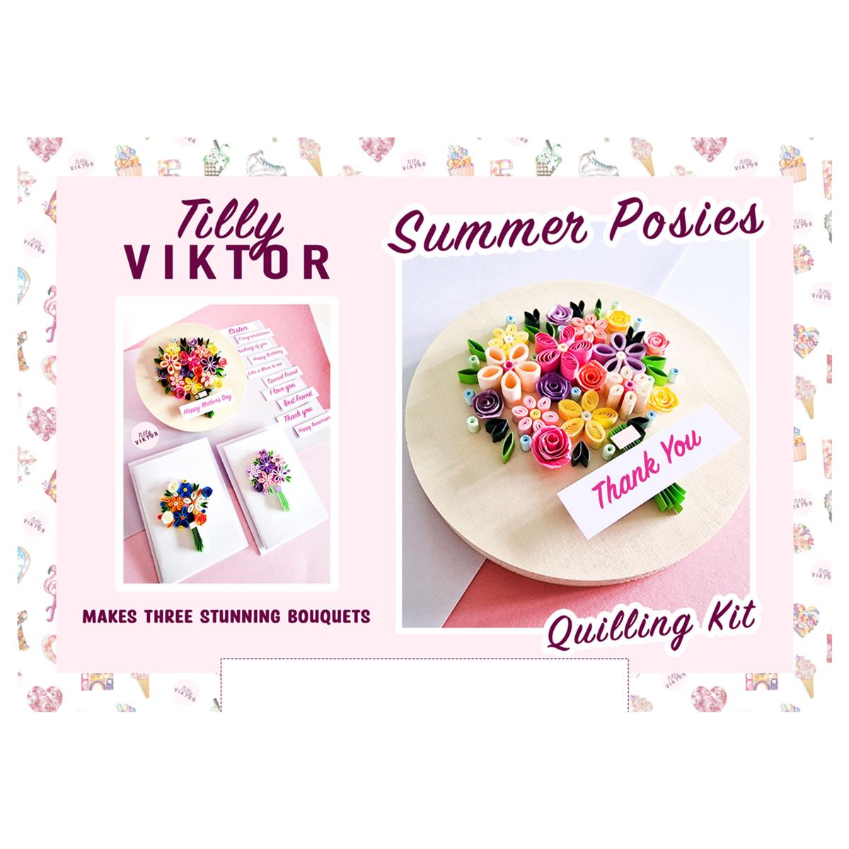 TillyViktor - Summer Posies Quilling Kit NO TOOLS | HobbyMaker