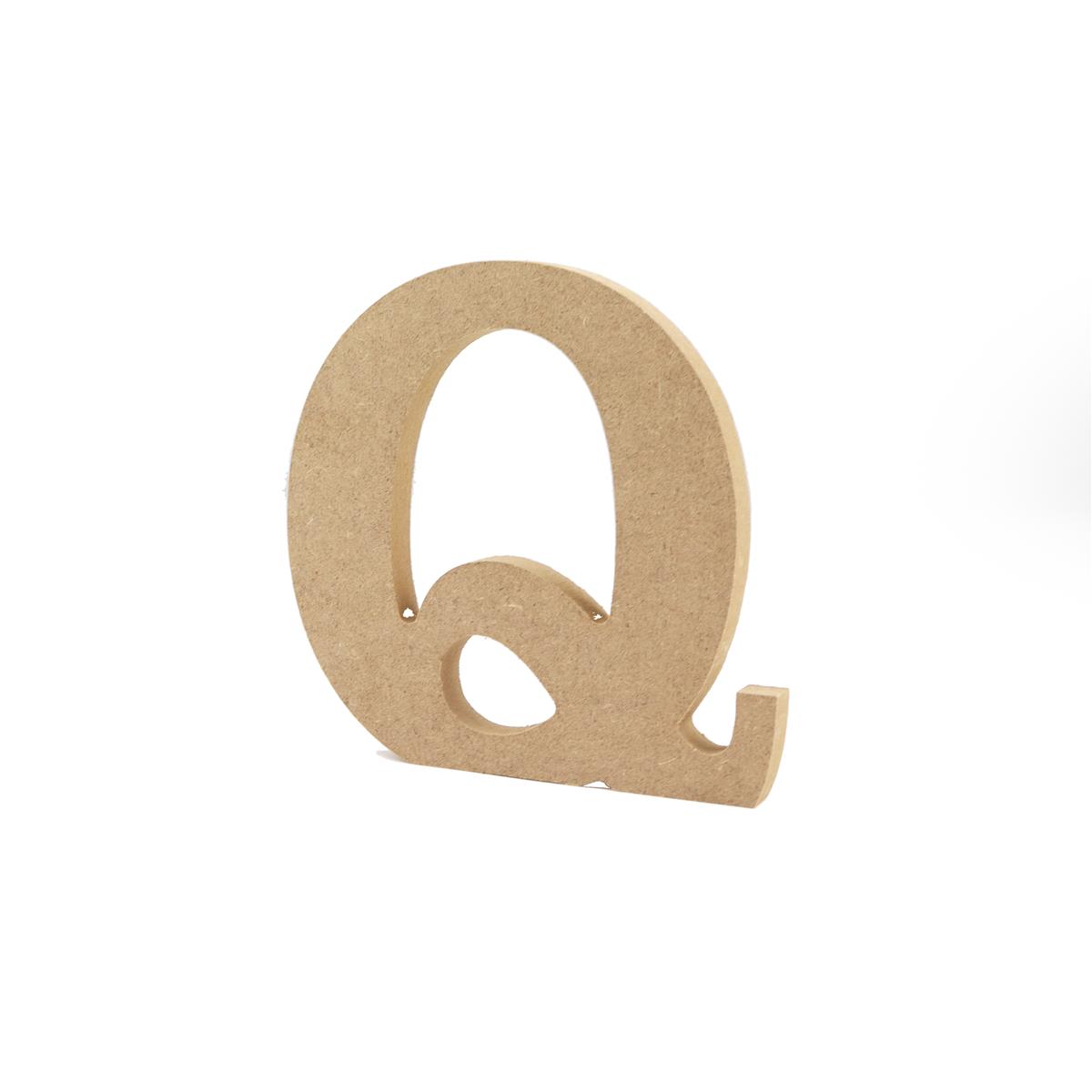 MDF Letter (1pc) - Bare Basics - Q | HobbyMaker