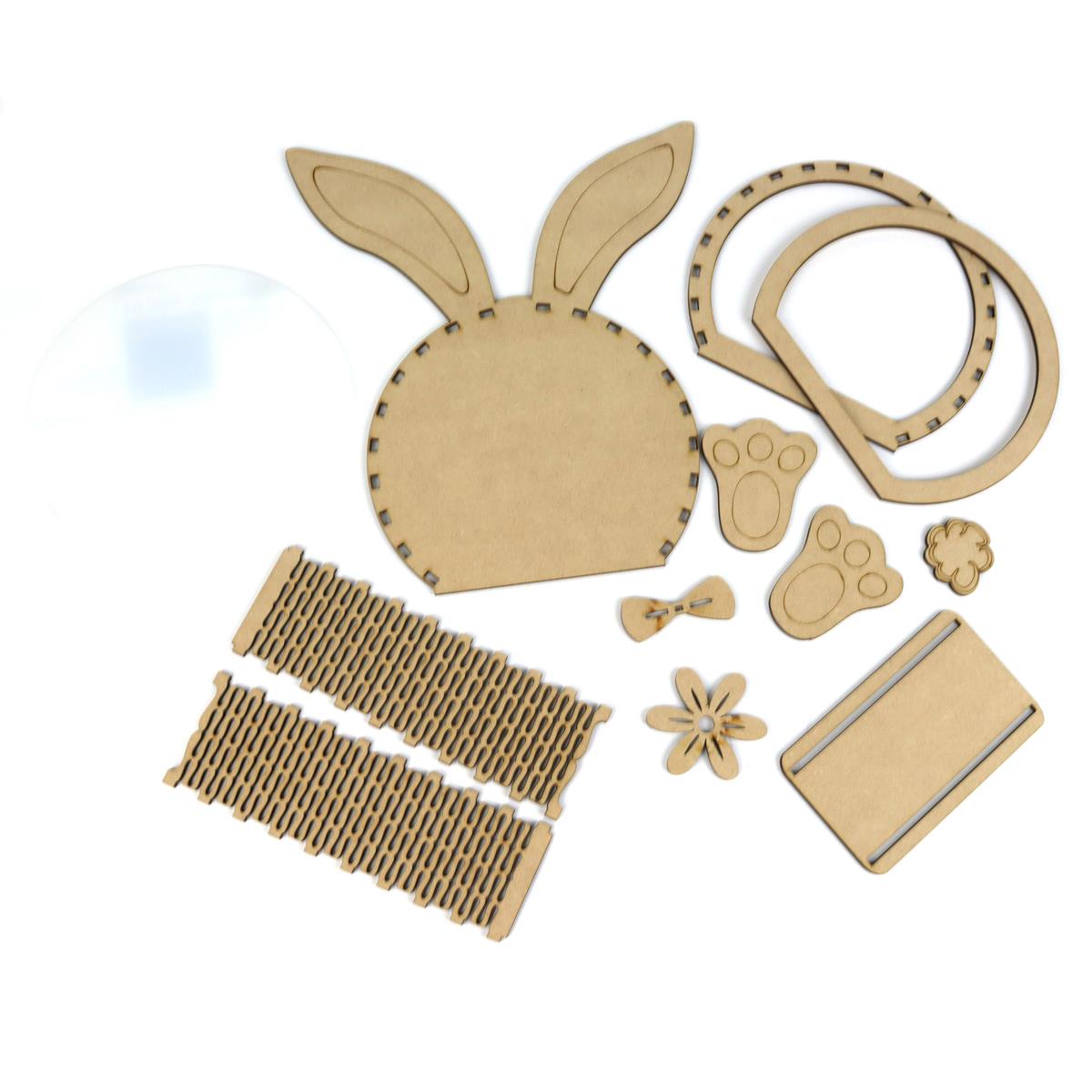 MDF Easter Bunny Acrylic Jar / Bank | HobbyMaker