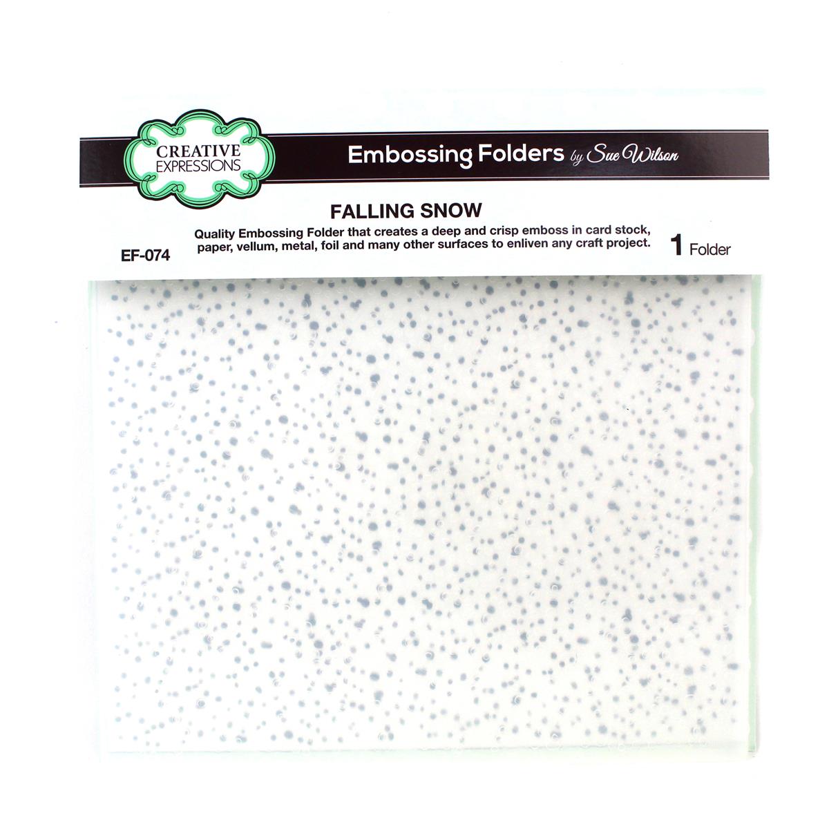 Creative Expressions Falling Snow 8 in x 8 in Embossing Folder | HobbyMaker