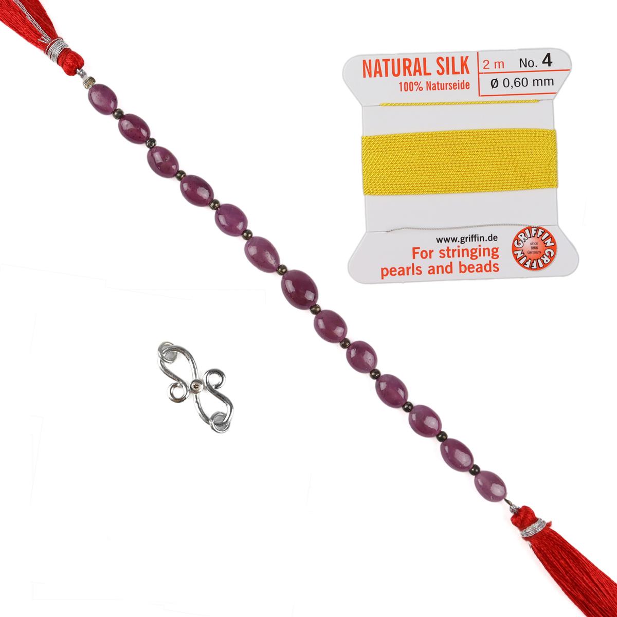 Classy Clasps - Sterling Silver Champagne Diamond S Clasp, Ruby Ovals ...