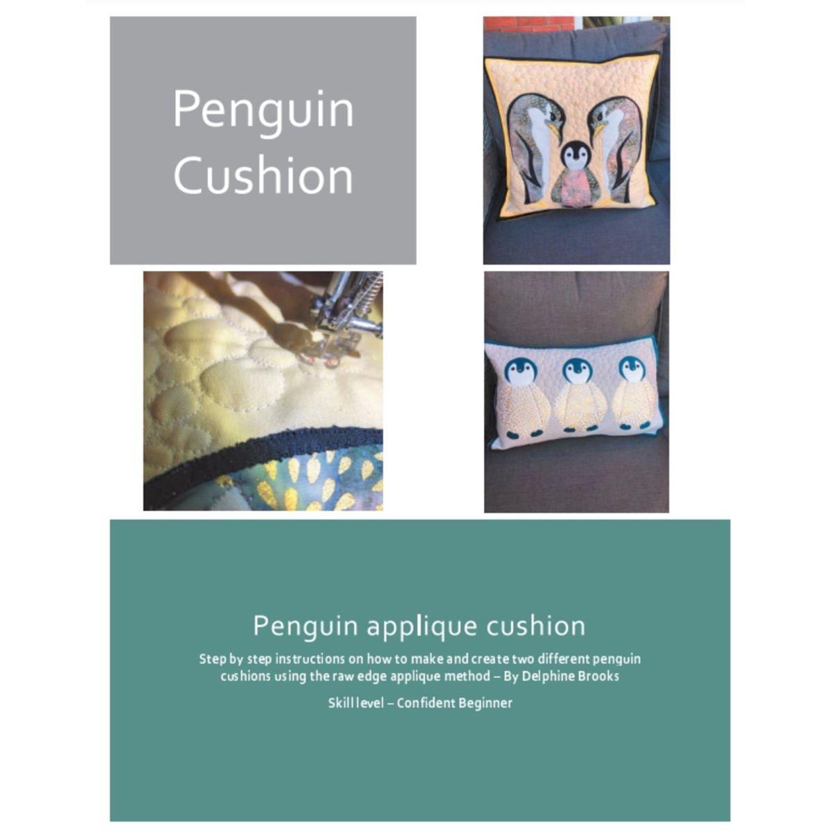 Delphine Brooks Penguin Applique Cushion Instructions | SewingStreet