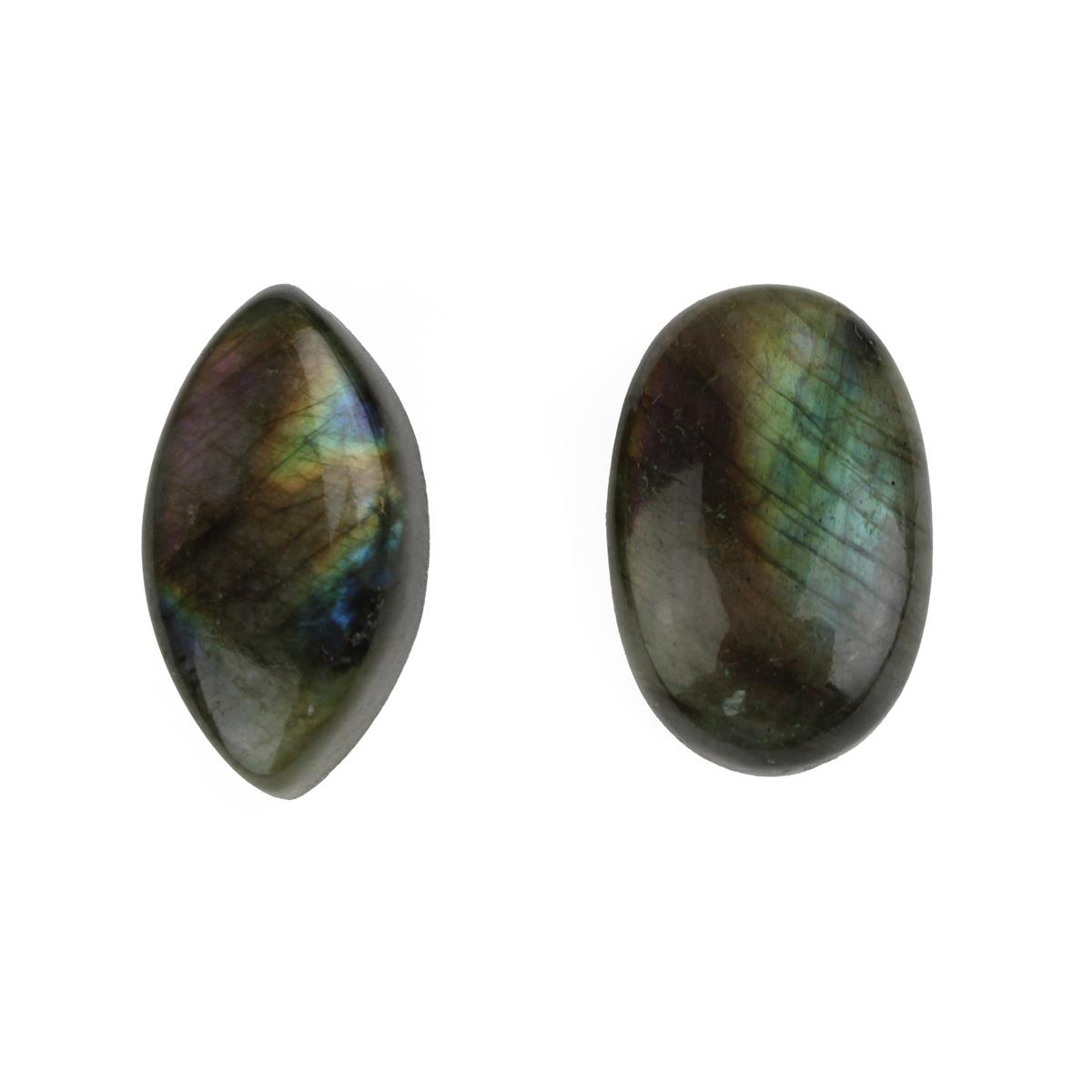 40cts Spectrolite Cabochon Pack 2-3 pcs | JewelleryMaker