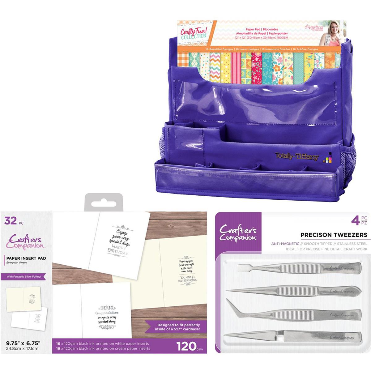 Totally Tiffany Craft & Carry Purple Workstation with FREE Tweezers ...