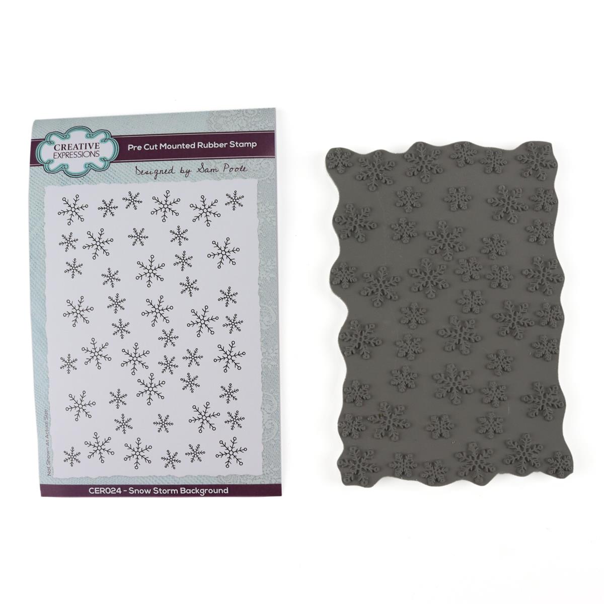 Creative Expressions Sam Poole Snow Storm Background 6 in x 4 in Pre ...