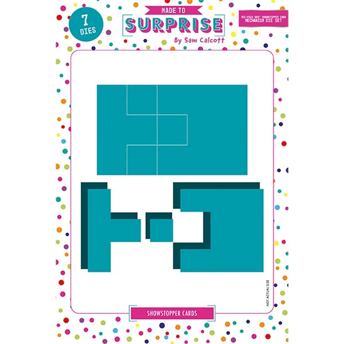 Made To Surprise Die Set 6in x 6in Tri-Fold Showstopper Mechanism Set ...