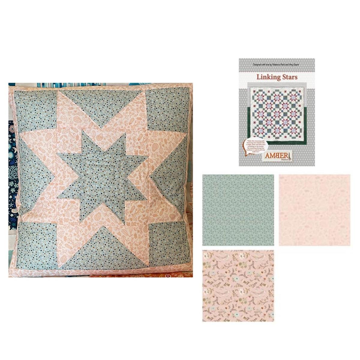 Amber Makes Linking Stars Cushion Poppie Cotton House And Home Kit ...