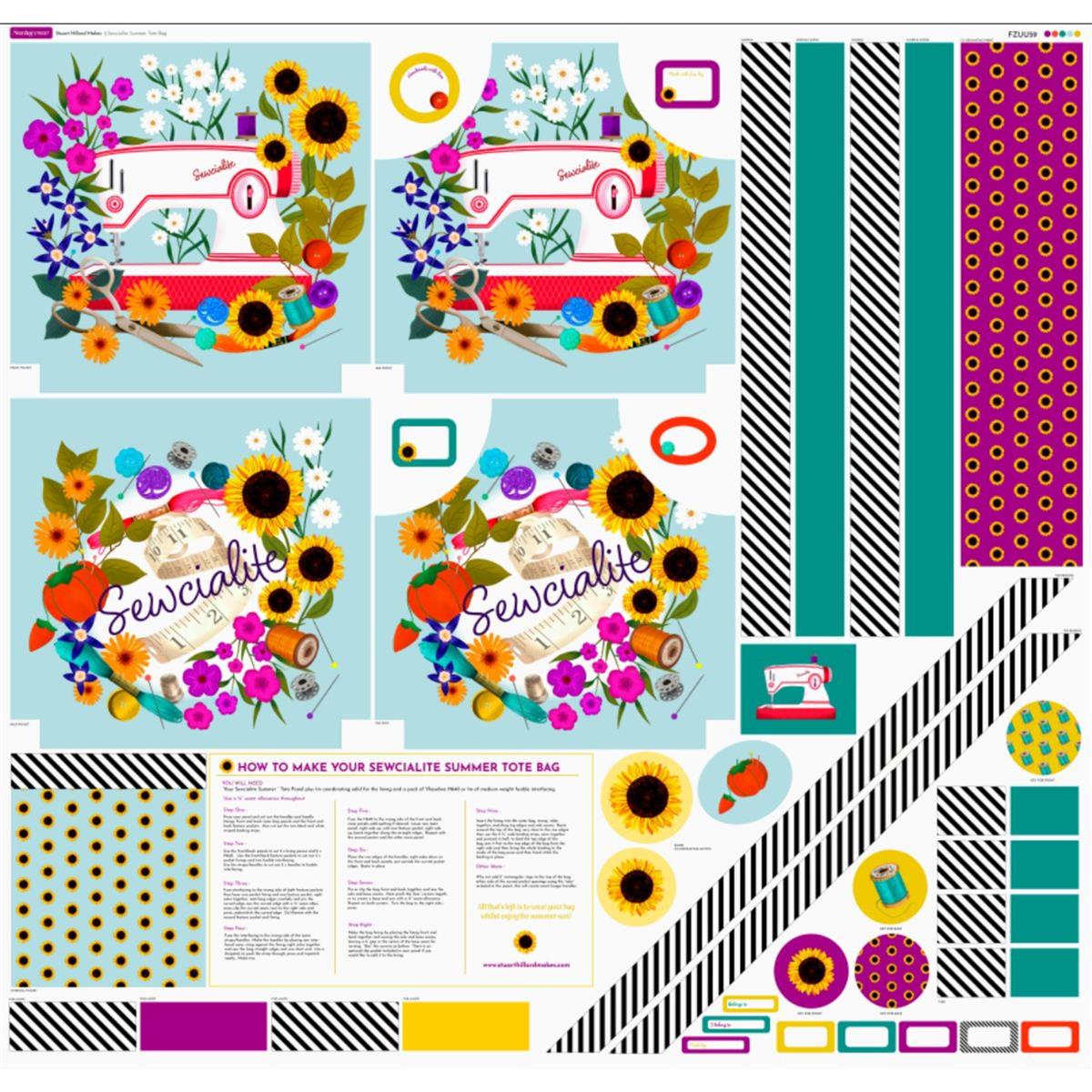 Stuart Hillard Sewcialite Bag 2024 Fabric Panel (140 x 137cm ...