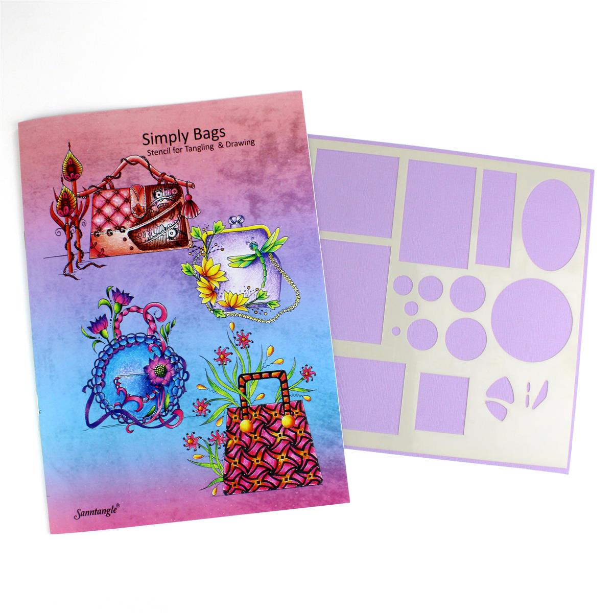 Sanntangle - Simply Bags Stencil and Instructions | HobbyMaker