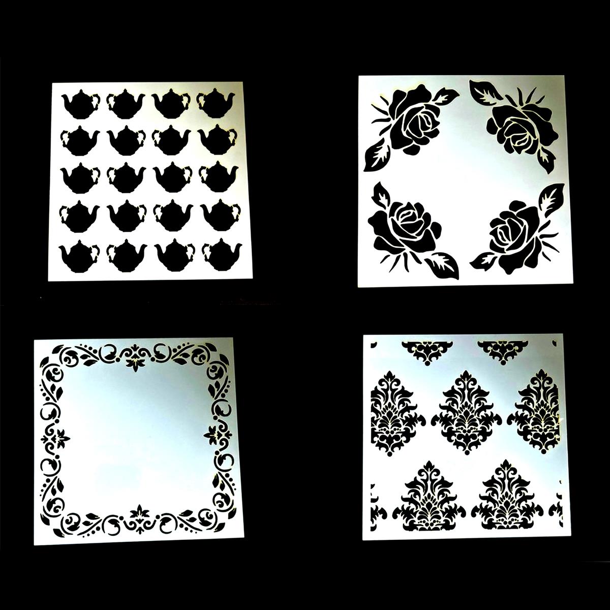 Vintage Stencils - 4 Stencils Total | HobbyMaker