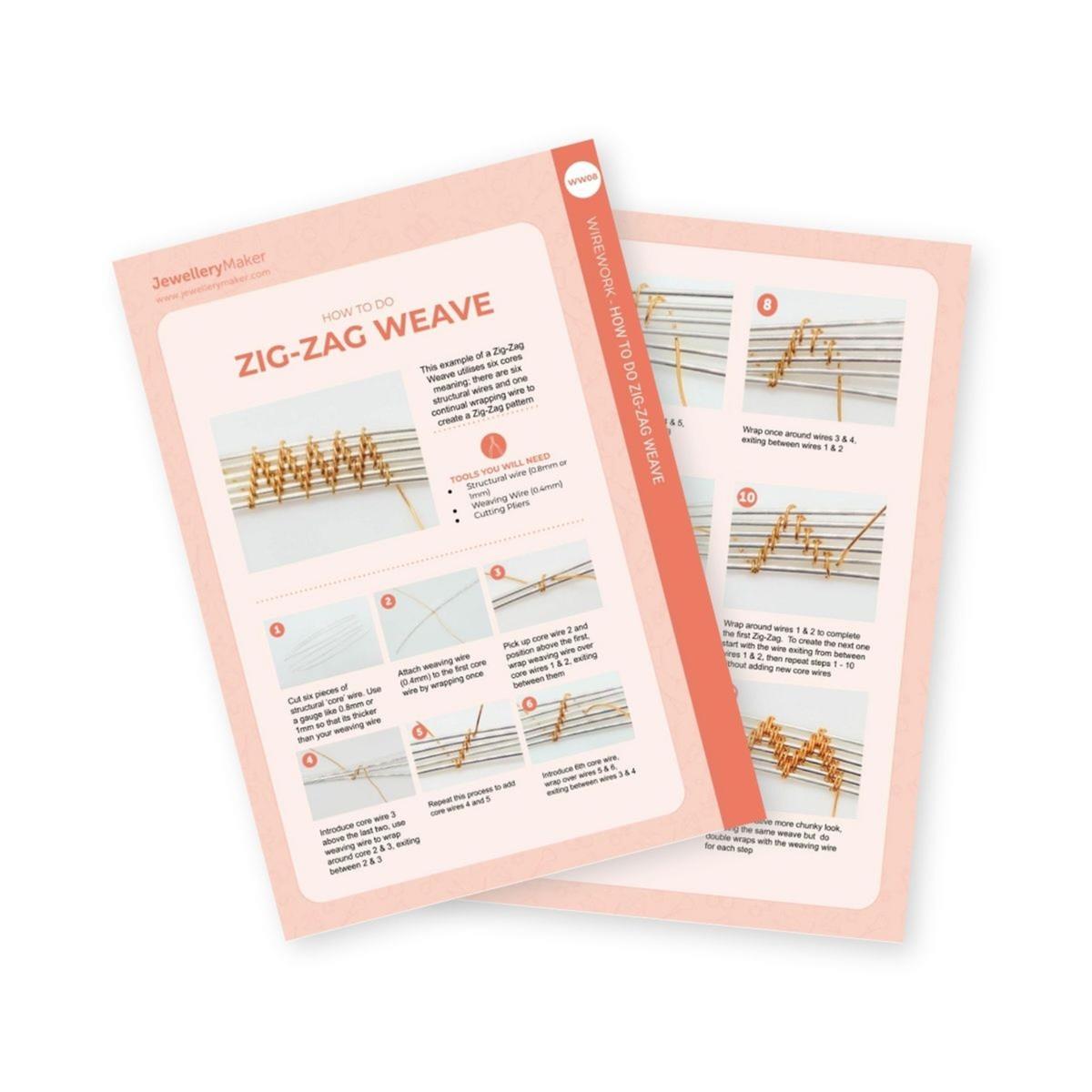 Introduction to Wirework: How to do a Zig-Zag Weave Downloadable PDF ...