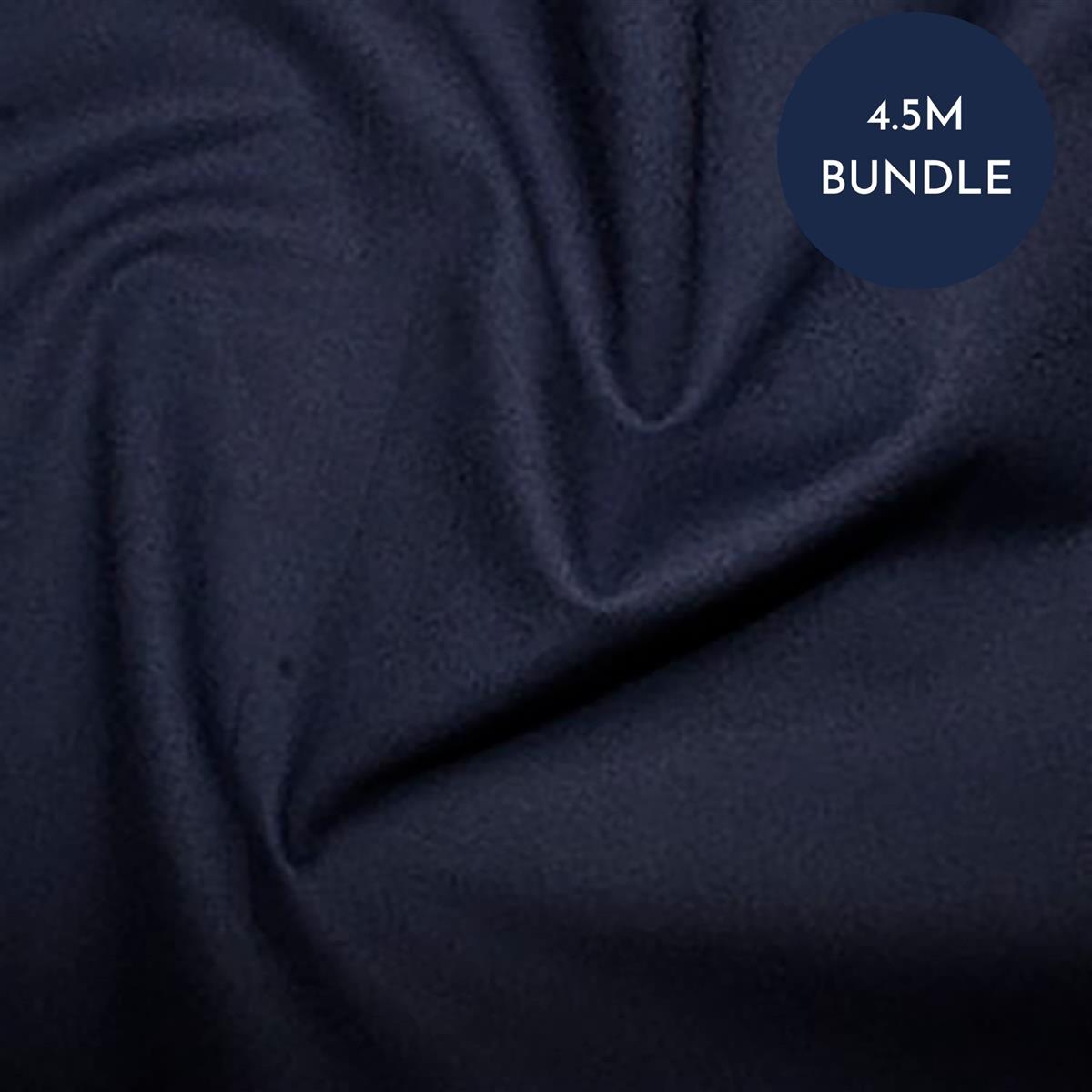 100% Cotton Navy Fabric Backing Bundle (4.5m). Save £2 | SewingStreet