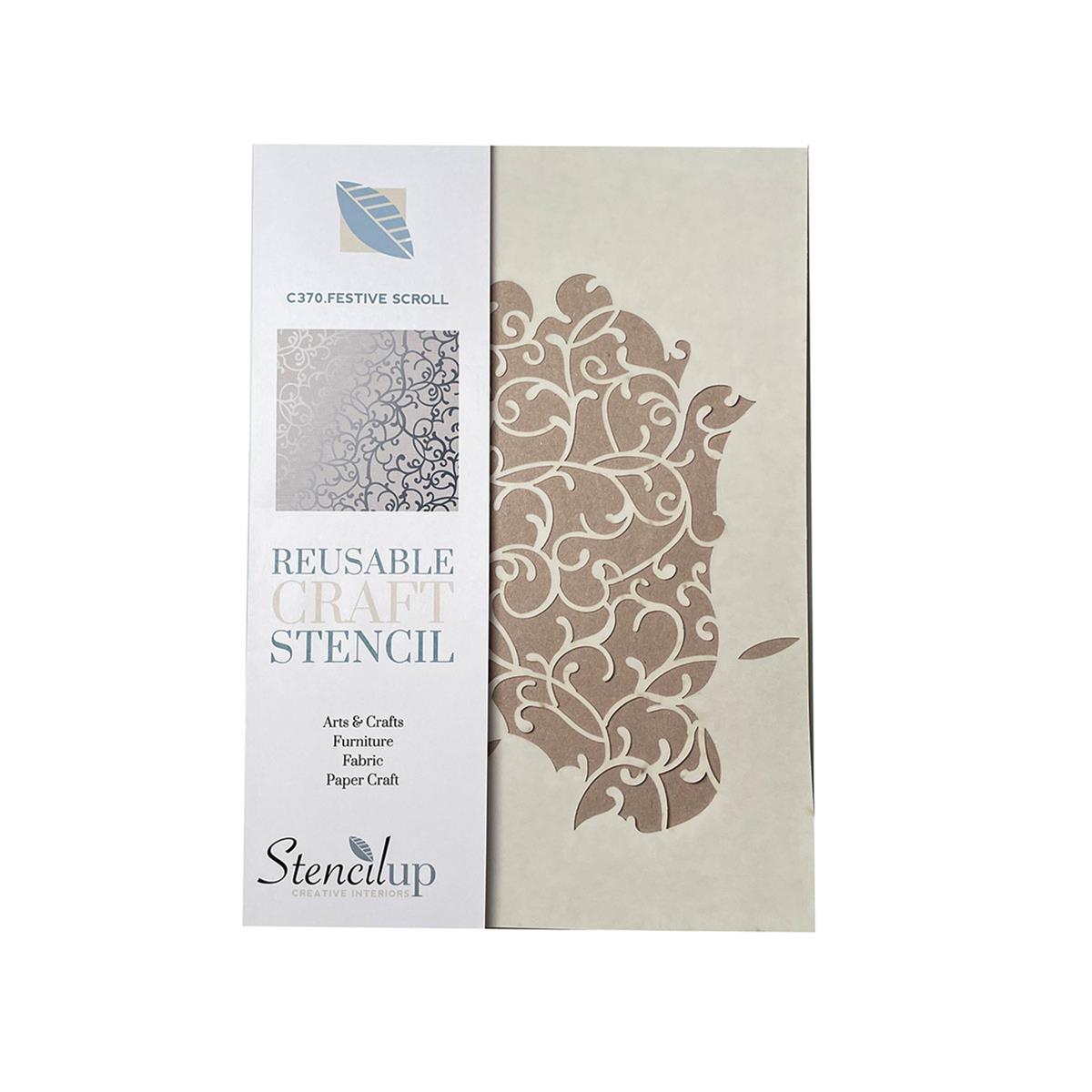 Stencil Up Festive Scroll Stencil | HobbyMaker