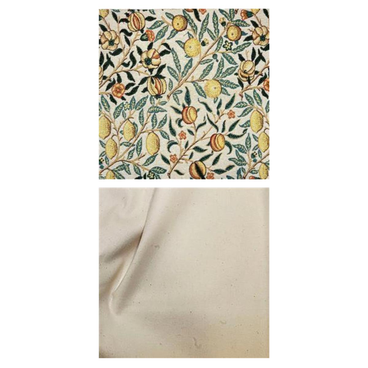 William Morris Pomegranate Natural And Seeded Cotton Fabric Bundle (1m) | SewingStreet