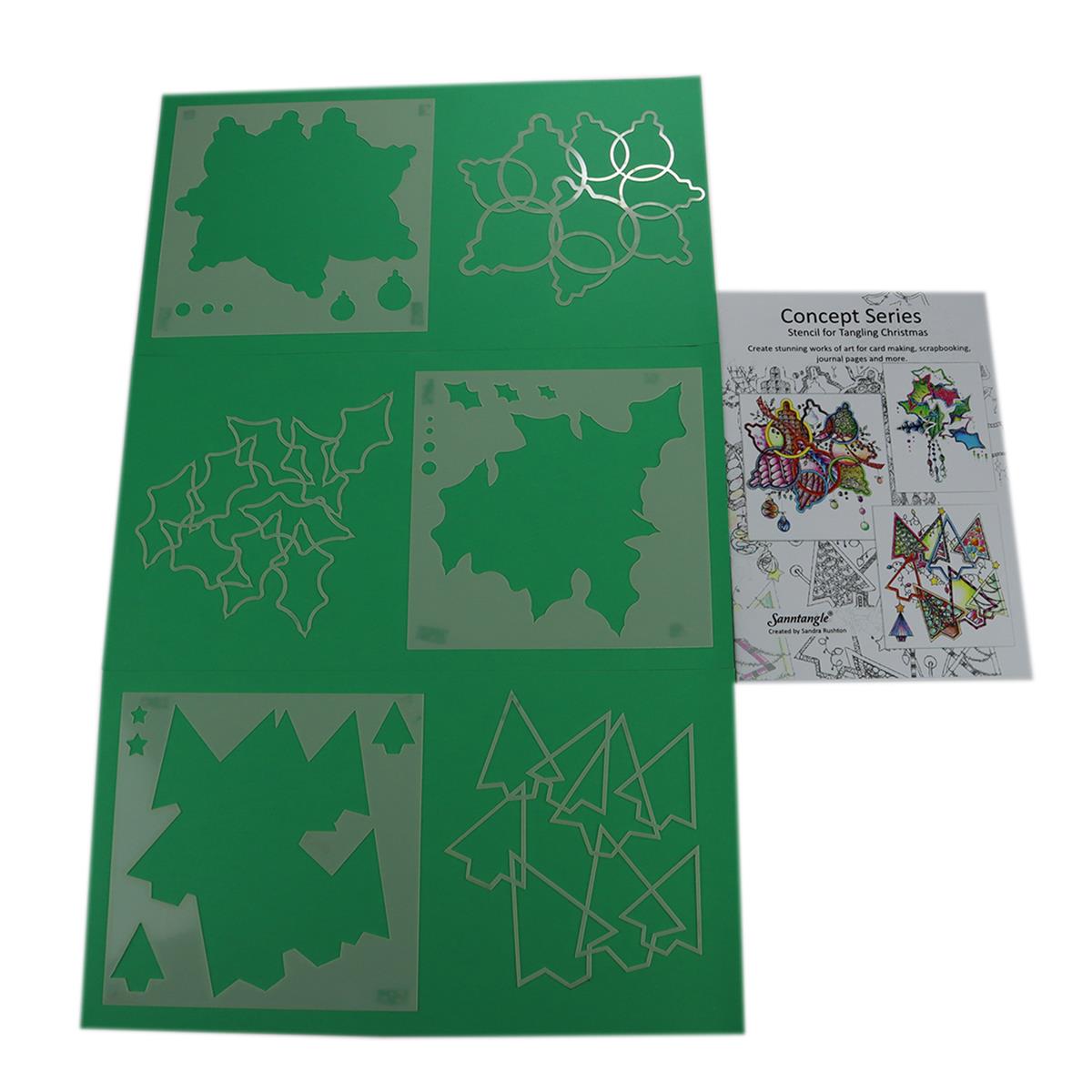 Sanntangle- Christmas Concept Stencil and Instructions | HobbyMaker