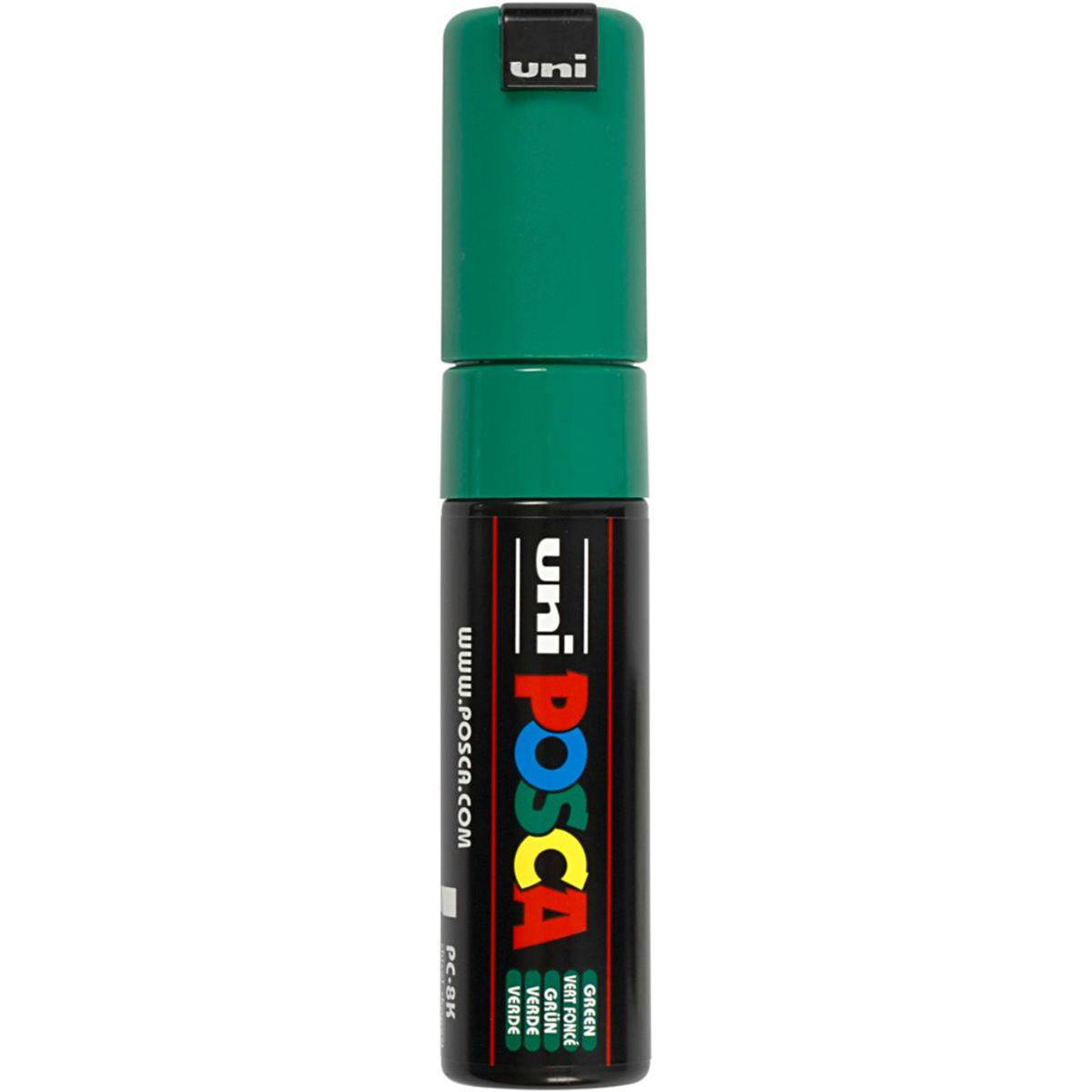 Posca Marker, green, no. PC-8K, line 8 mm, 1 pc | HobbyMaker