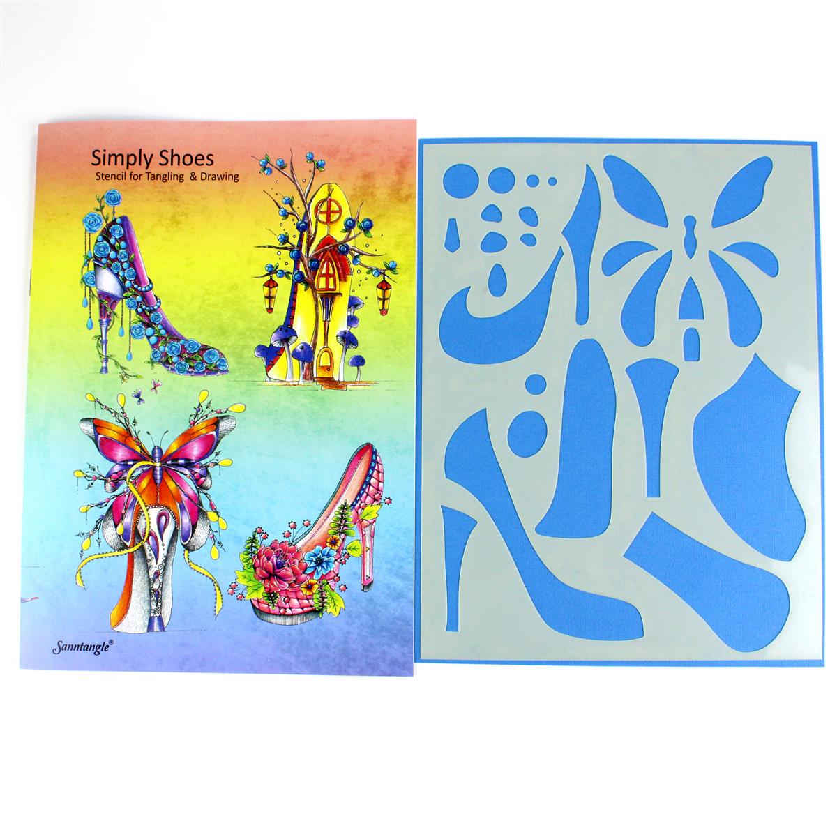 Sanntangle Simply Shoes Stencil and Instructions | HobbyMaker