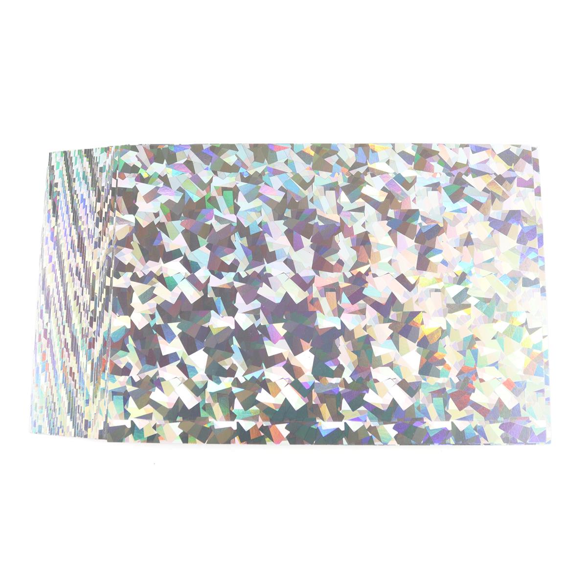 Crystal A-Maze-ing! - 50 x A5 Crystal Silver Holographic Card | HobbyMaker