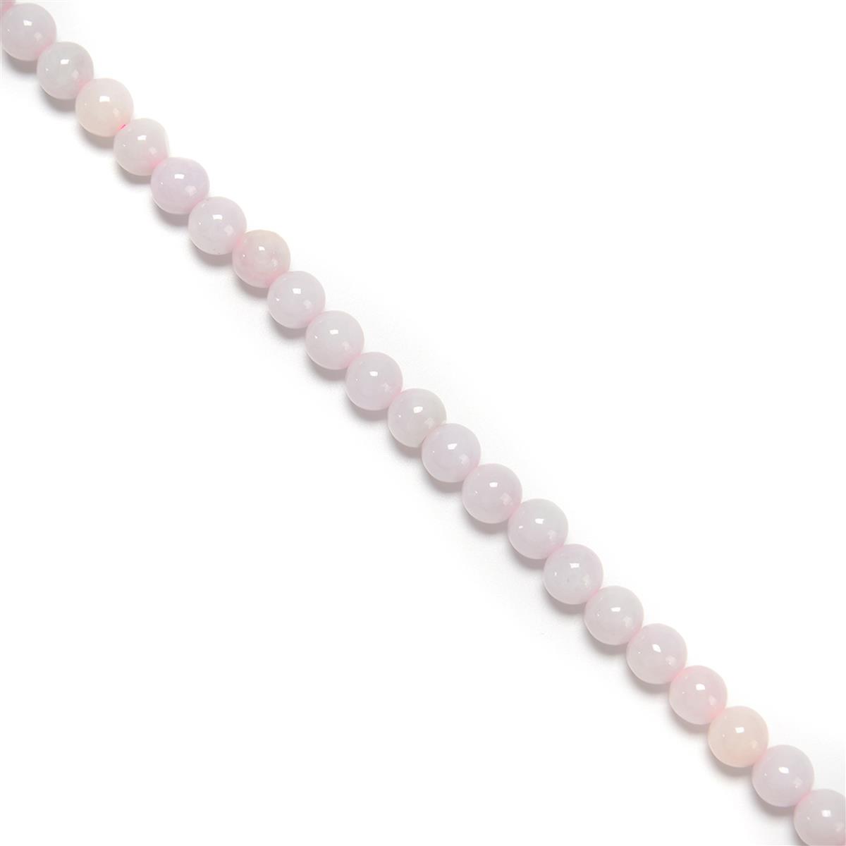 180cts Type A Pink Jadeite Plain Rounds Approx 7mm 38cm Strand ...