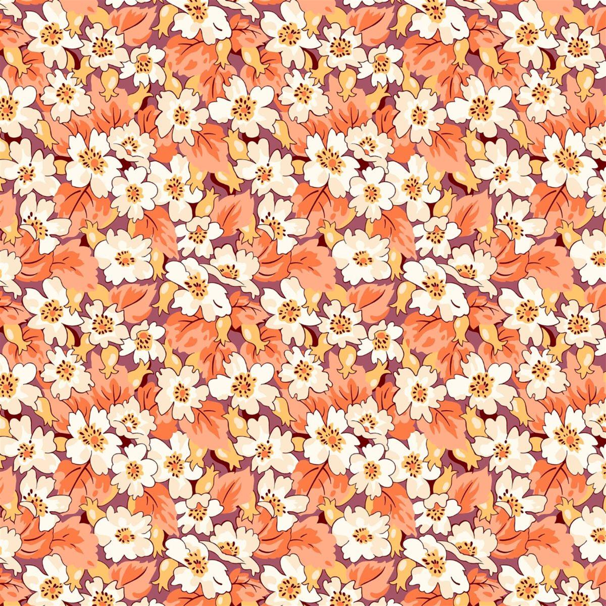 Liberty Tree of Life Collection Somerset Hedgerow Tumeric Fabric 0.5m ...