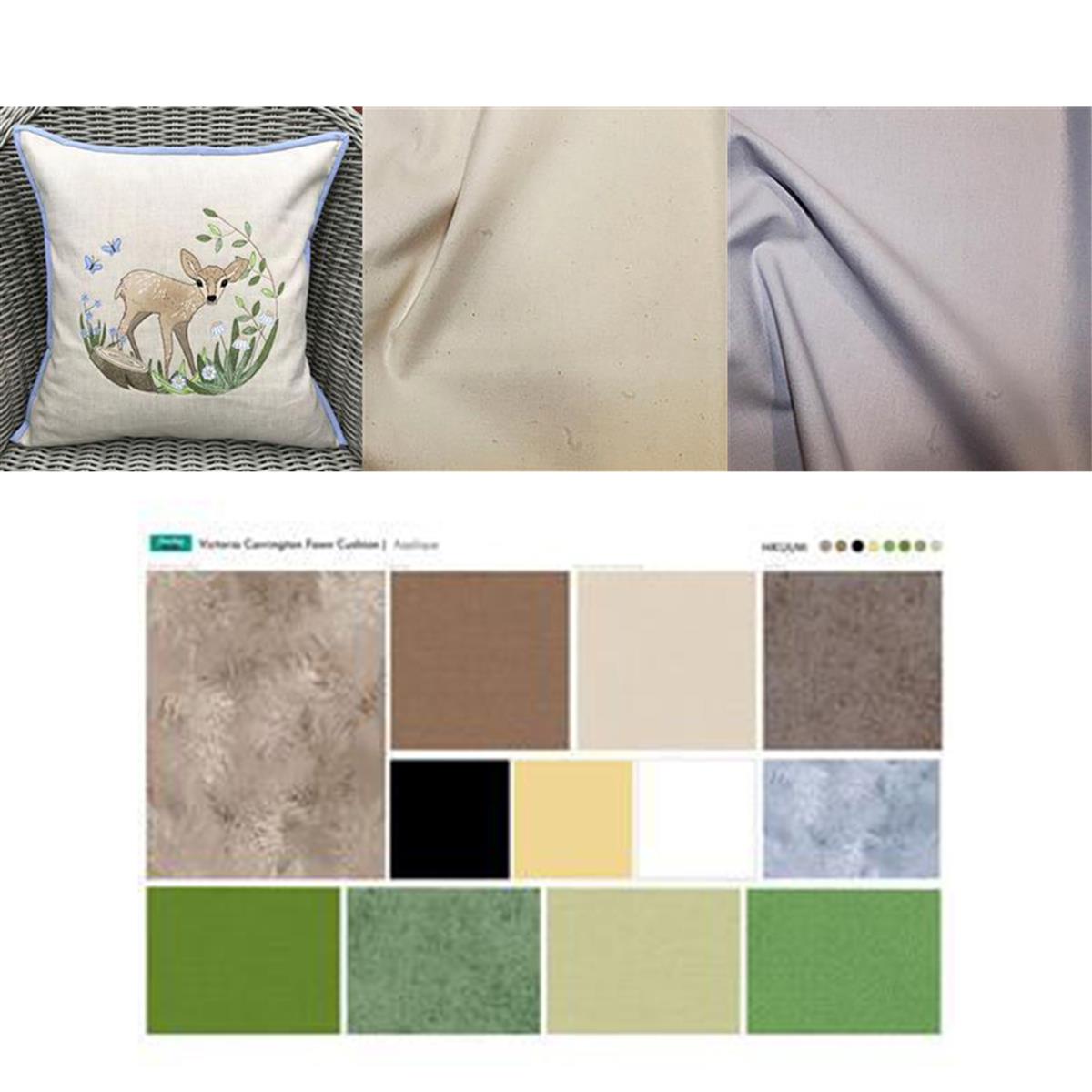 Victoria Carrington's Fawn Applique Cushion Kit: Instructions, Fabric ...