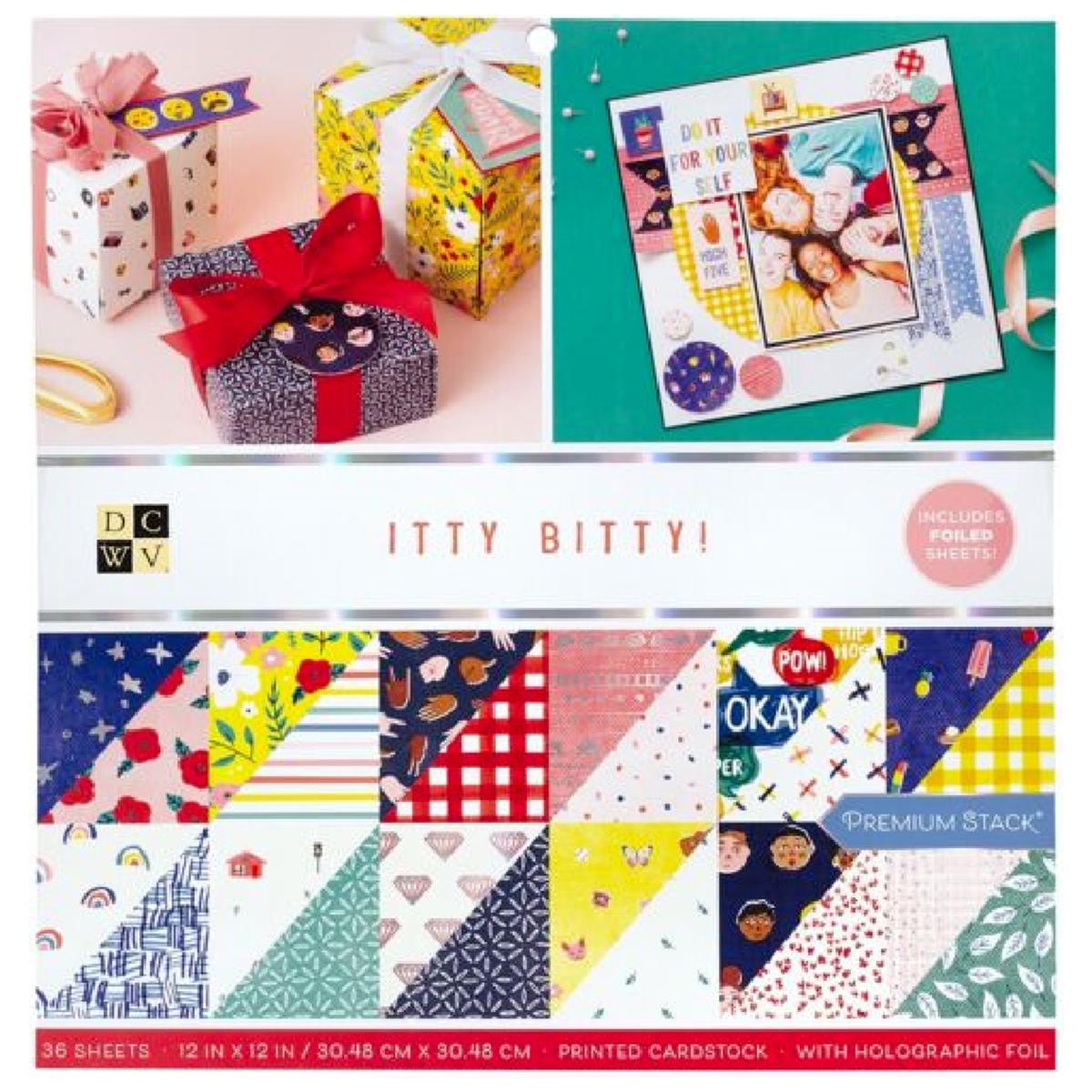 DCWV IttyBitty 12x12 Premium Stack Paper Pad | HobbyMaker