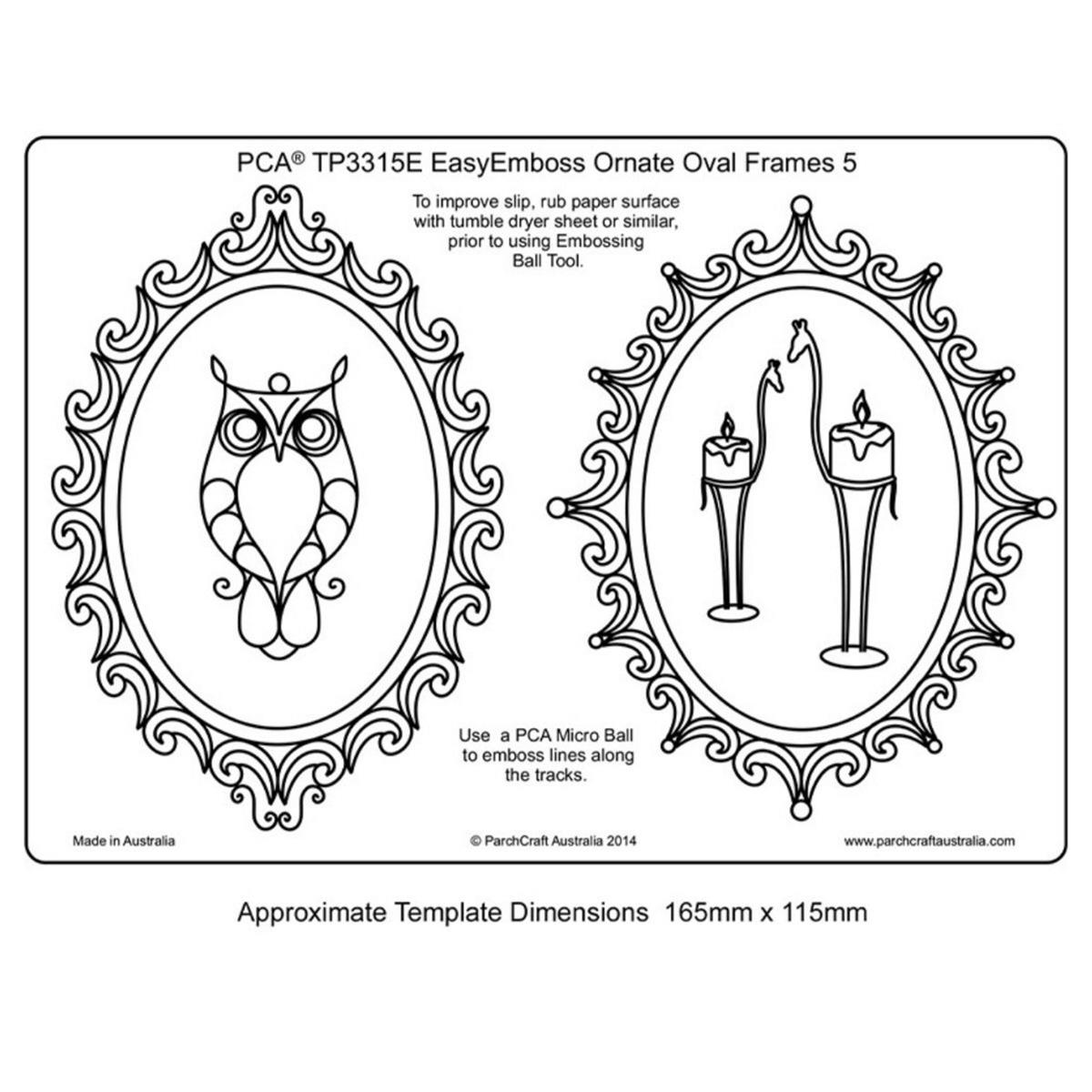 ParchCraft Template - Ornate Oval Frames 5, 121 x 171 | HobbyMaker