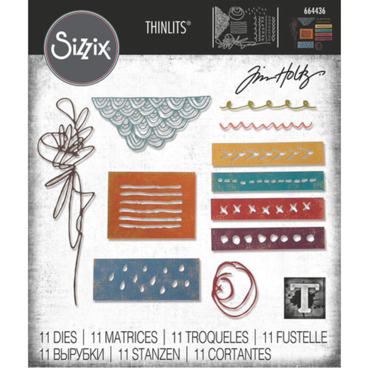 Thinlits Die Set, 11PK, Media Marks by Tim Holtz | HobbyMaker