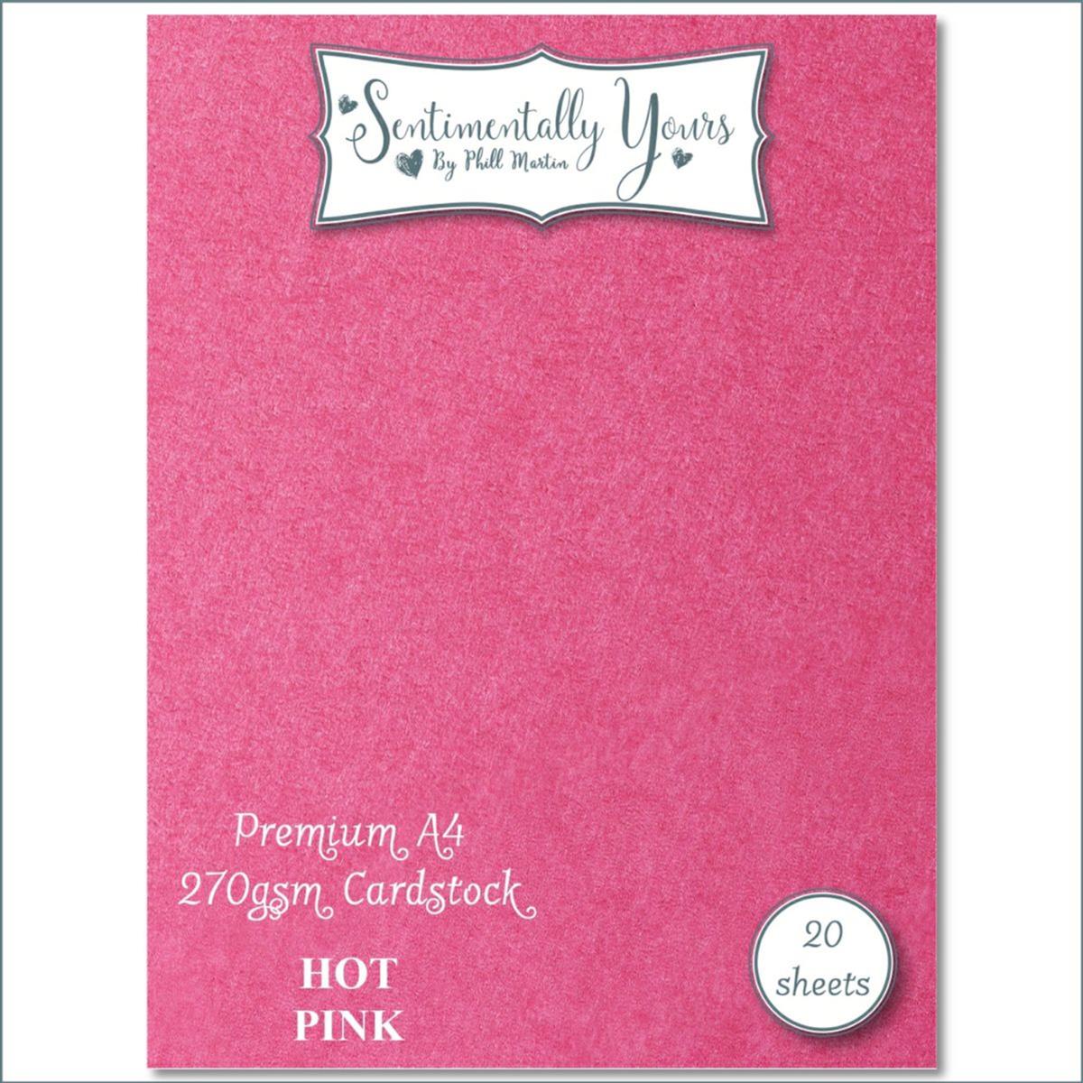 Sentimentally Yours A4 Premium Cardstock (20 Sheets)- Hot Pink | HobbyMaker