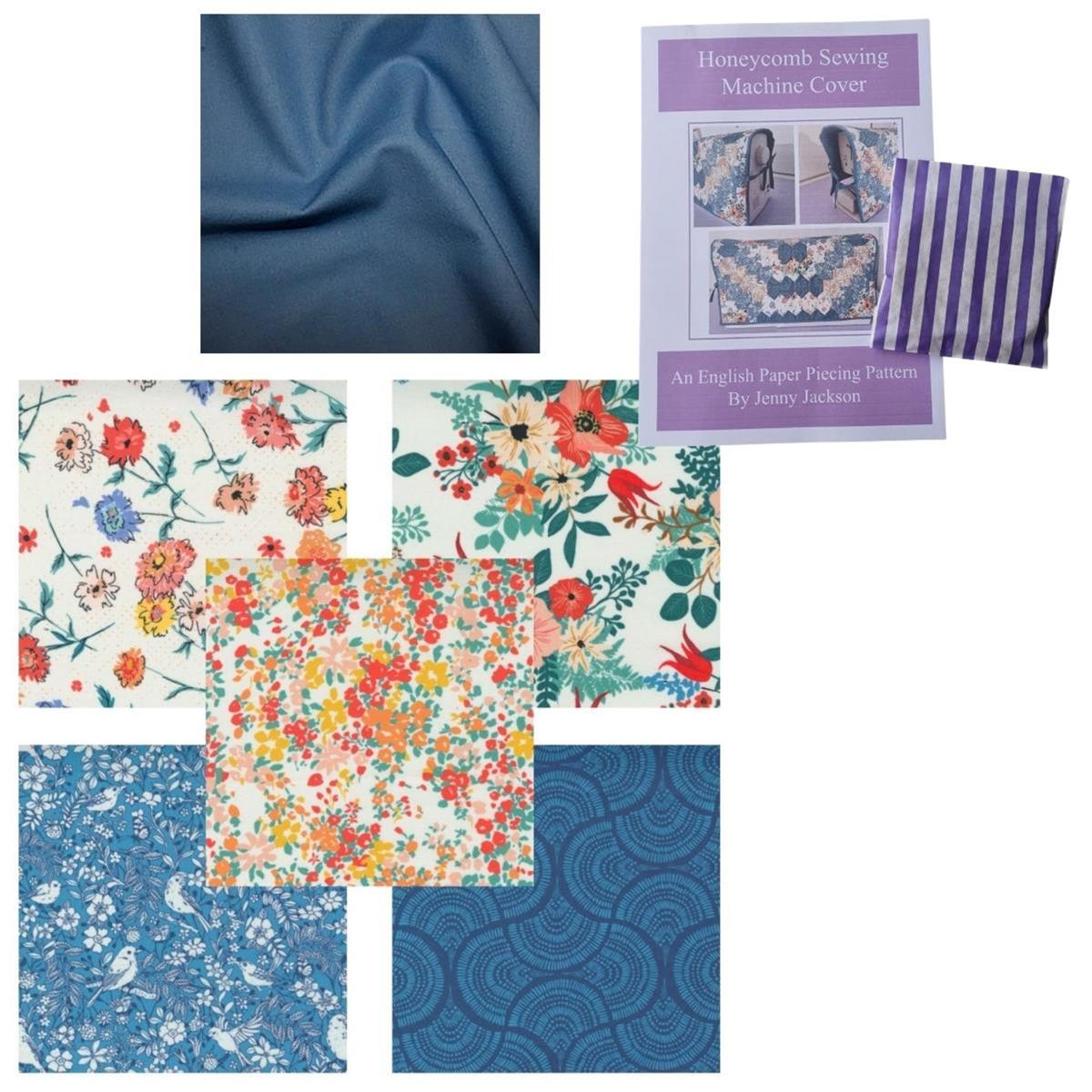 Jenny Jacksons Blue Moda Lady Bird EPP Honeycomb Sewing Machine Cover ...